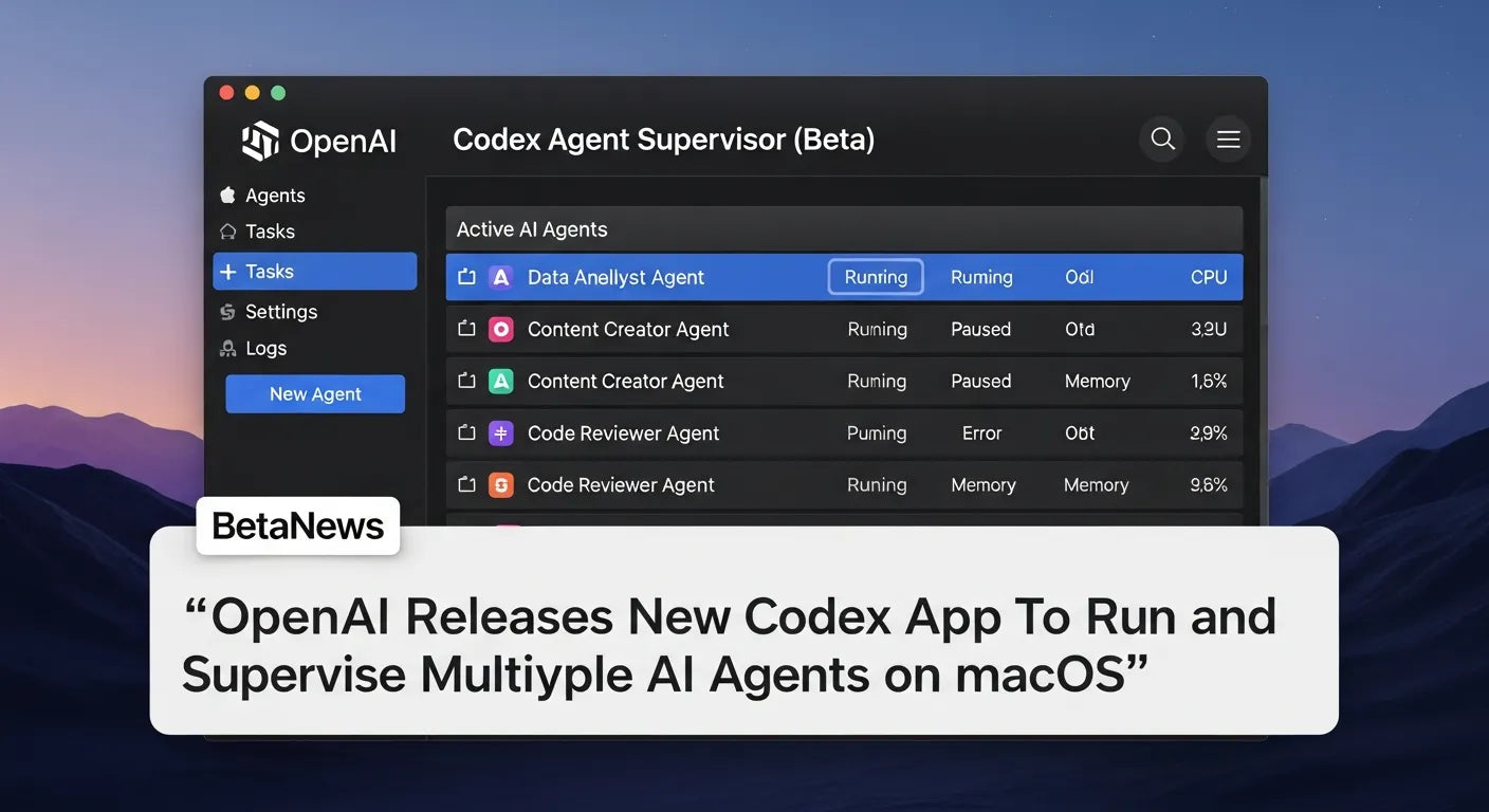 OpenAI releases new Codex app to run and supervise multiple AI agents ...